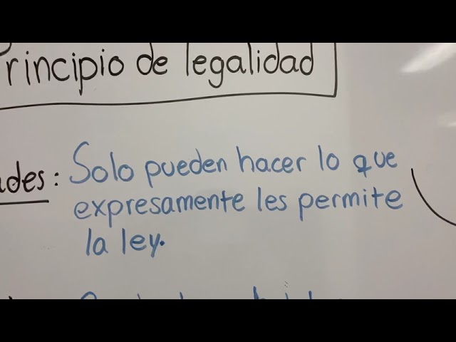 ¿Qué es el principio de legalidad?